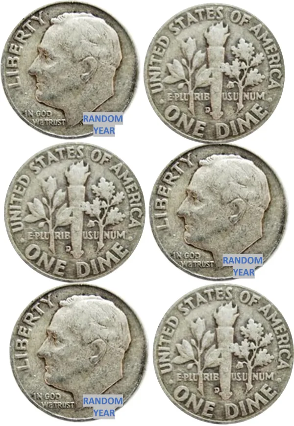 50 Silver Roosevelt Dimes .900 Silver - Bullion Trading LLC